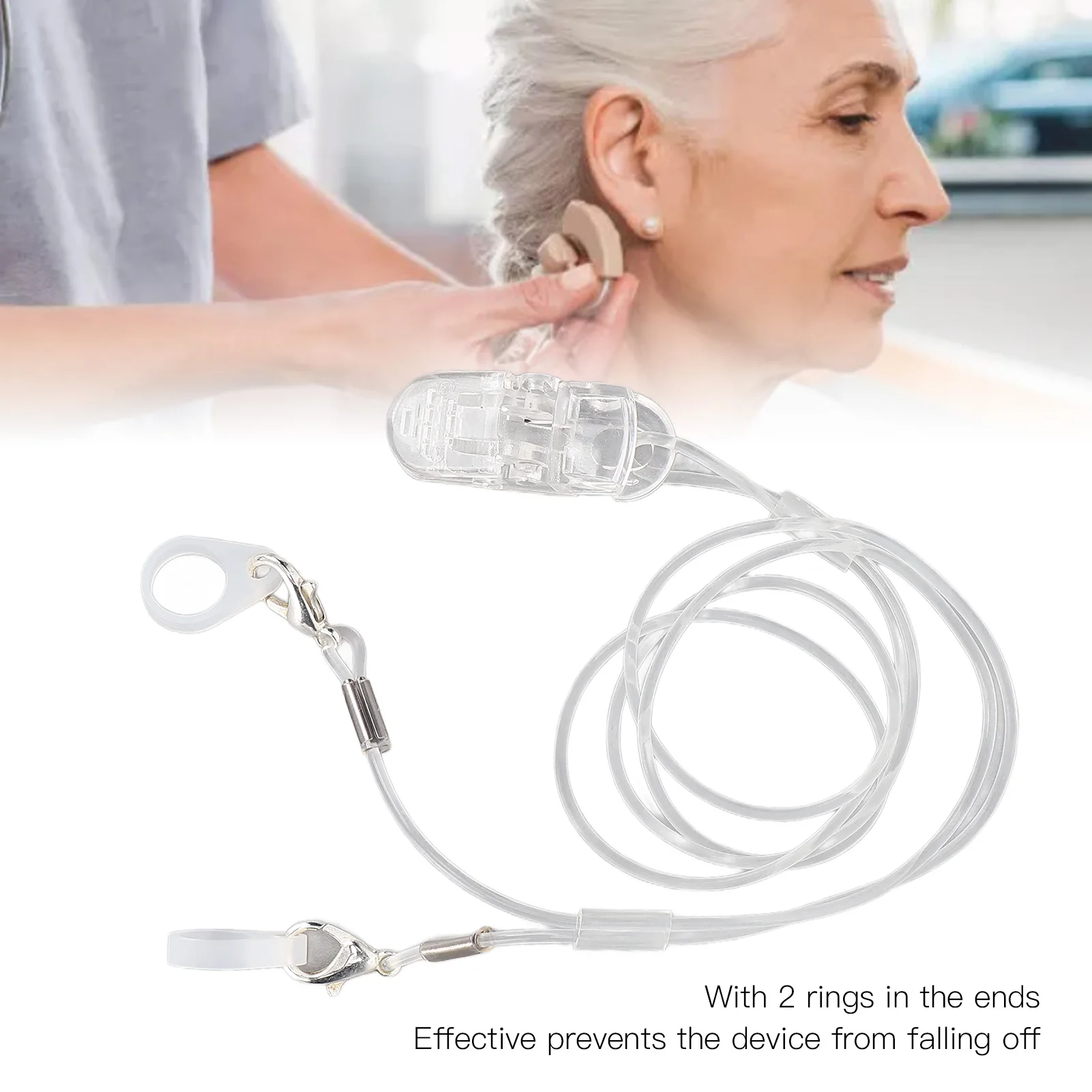 Hearing Aids Fixation Strap 2 Rings Easy Attach Hearing Aids Holder ...