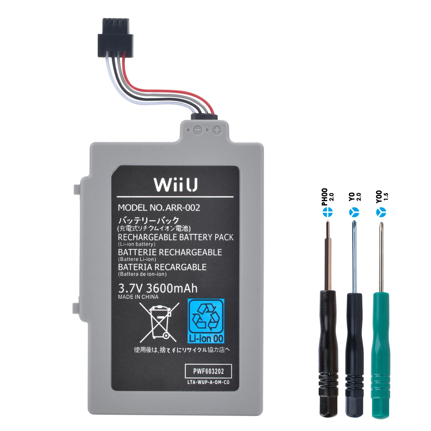 3600mAh WUP-010 WUP-012 Battery for Nintendo Wii U Gamepad Wireless ...