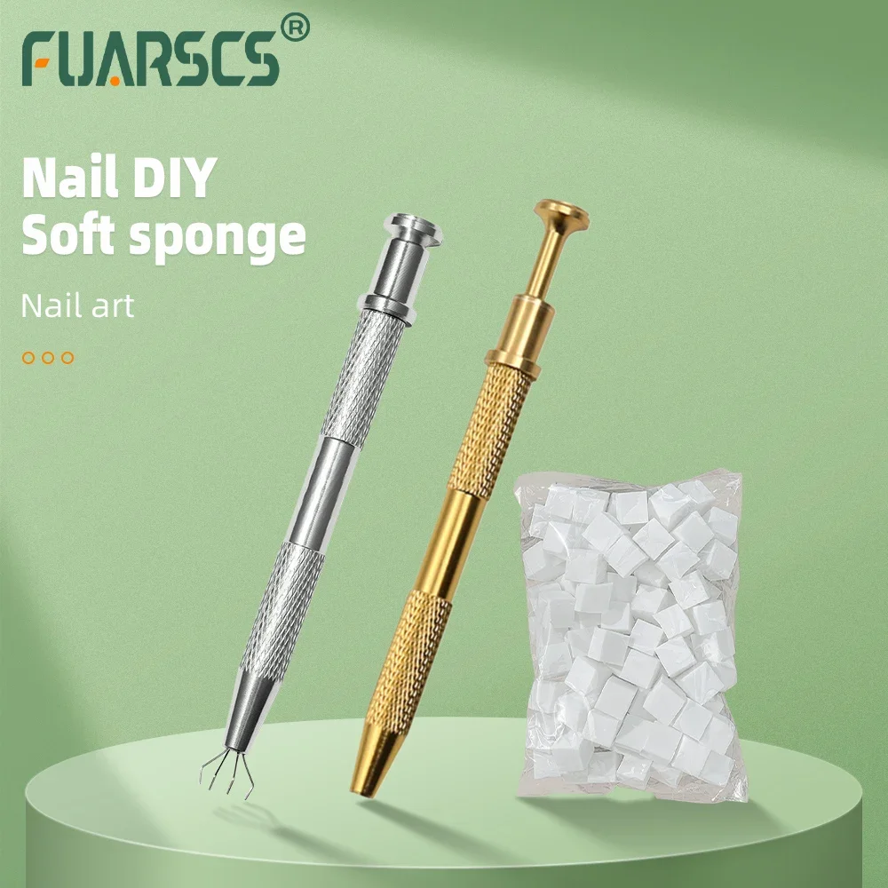 Ashower-Nail-Art-Sponge-Soft-Sponges-Gradient-Nail-Art-Stamper-Tools ...