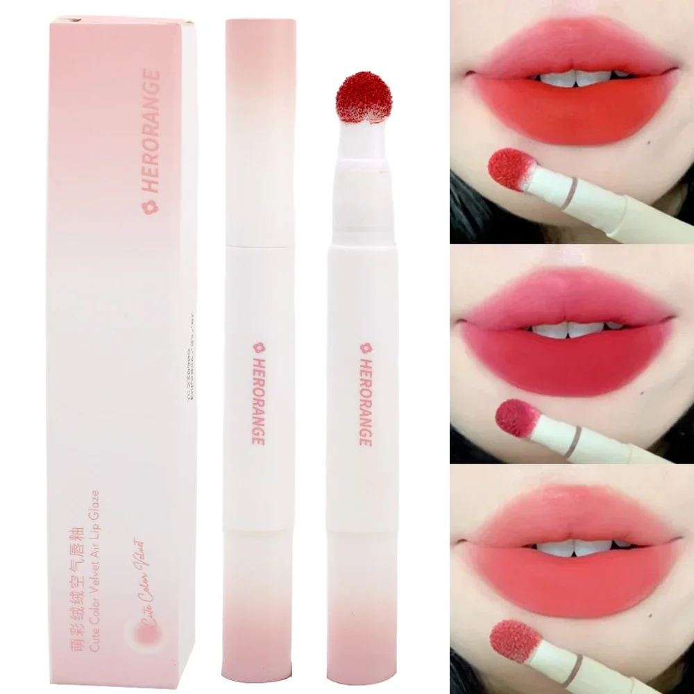 Fluffy-Velvet-Soft-Lip-Glaze-Matte-Rose-Red-Lipstick-Liquid-Cream-Lip ...
