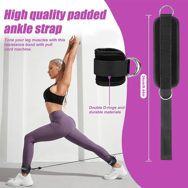 Cable Attachments For Gym Fitcozi Ankle Straps Wrist Cuffs Padded ...