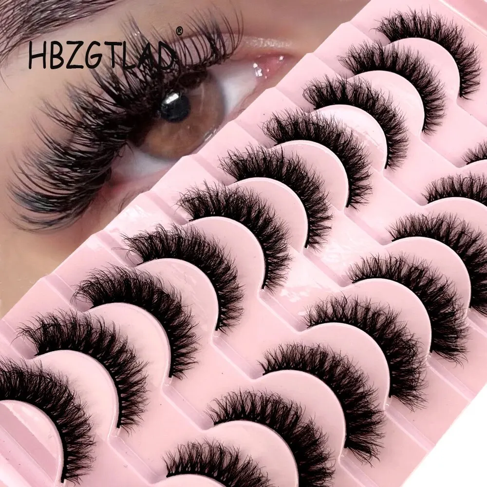 10Pairs-3D-Faux-Mink-False-Eyelashes-Natural-Messy-Crisscross-Eyelash ...
