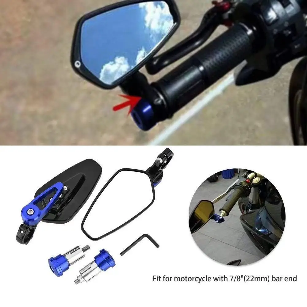 Motorcycle-7-8-22mm-Bar-End-Side-Rearview-Mirror-Motorbike-Bike ...