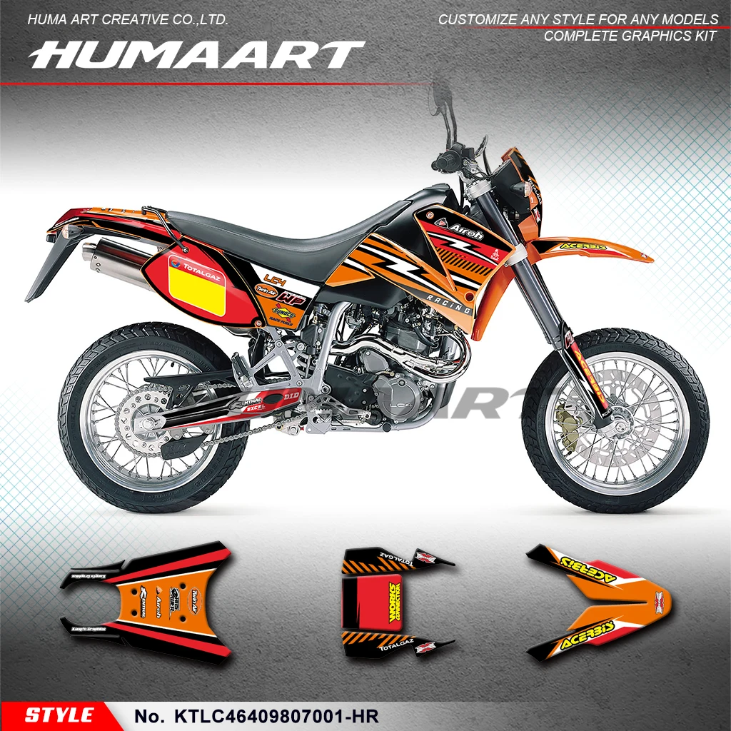Humaart-Motorcycle-Graphics-Decal-Kit-for-KTM-LC4-640-1998-1999-2000 ...