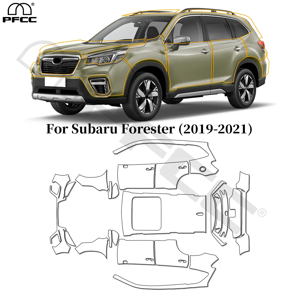 For Subaru Forester 2019-2021 TPU Paint Protection Film Anti-scratch ...