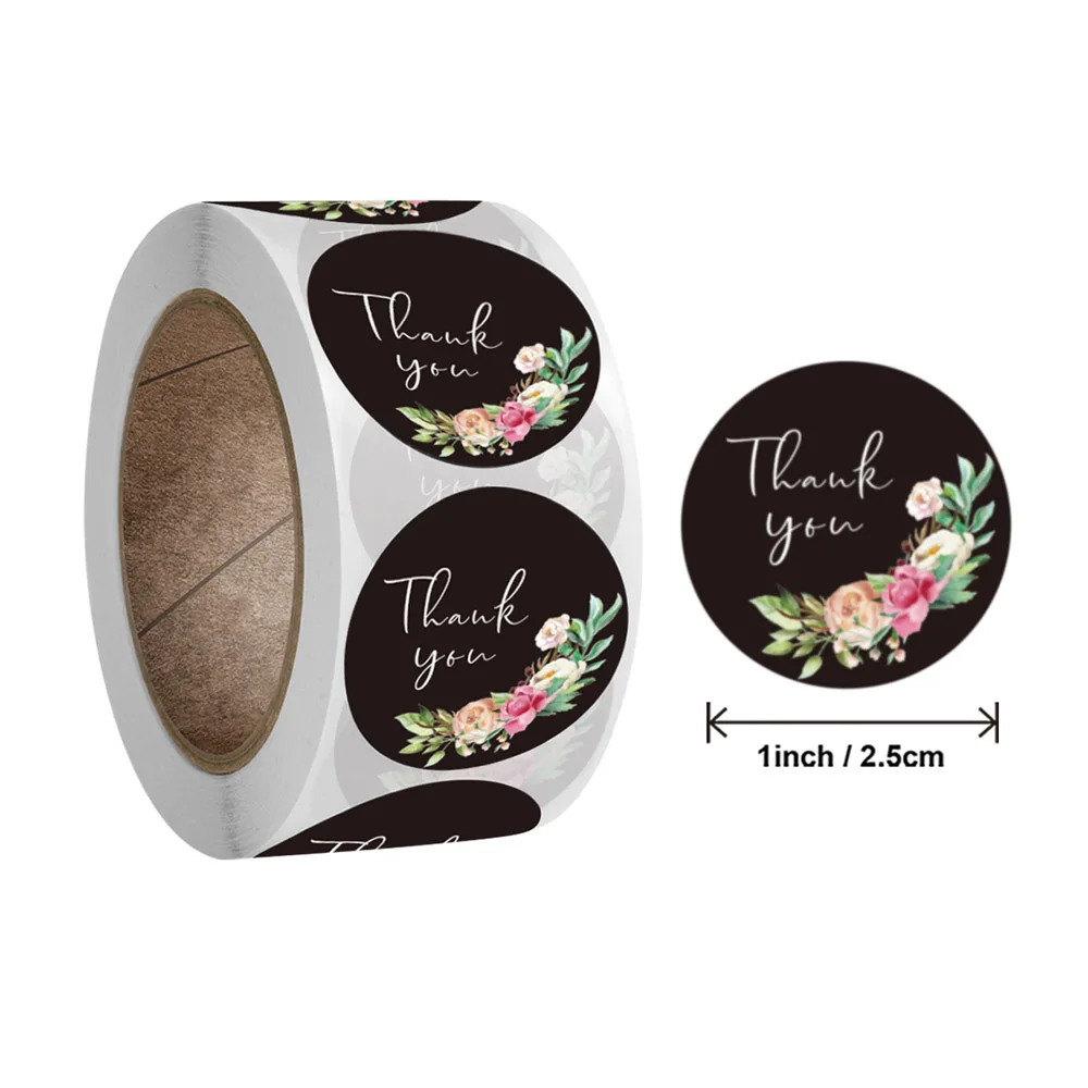 50-500pcs Thank You Stickers Handmade Personalized Logo Stickers Custom ...