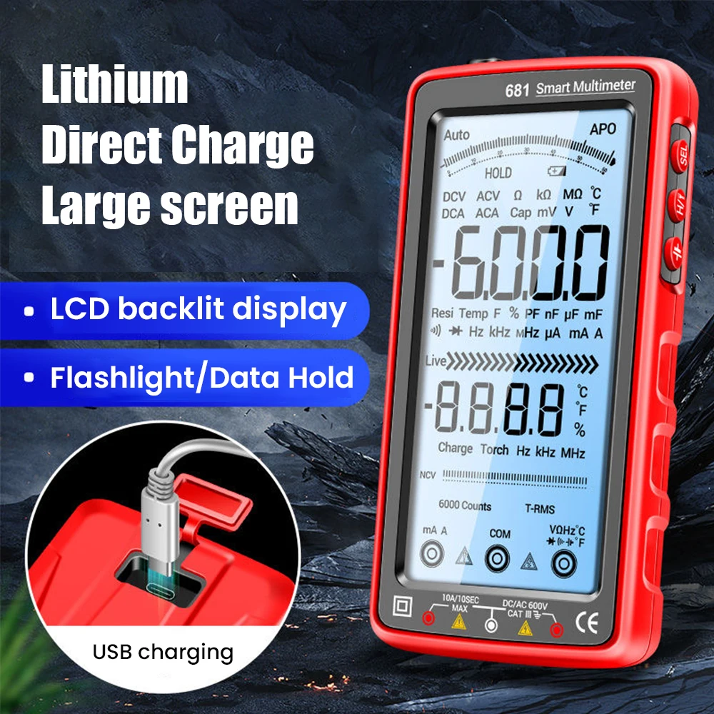 High-precision-Intelligent-Anti-burn-Multimeter-Full-screen-Charging ...