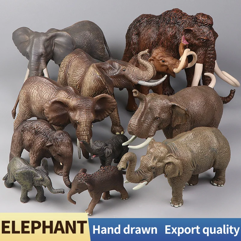 African Wild Animals Elephant Model Simulation Big Mammoth Action ...