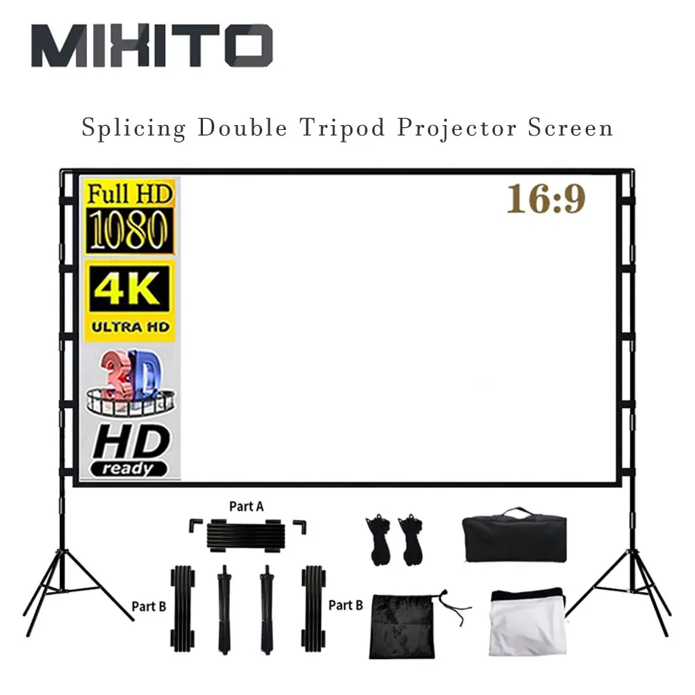 MIXITO-Splicing-Double-Tripod-Fold-White-No-Creases-With-Carry-Bag ...