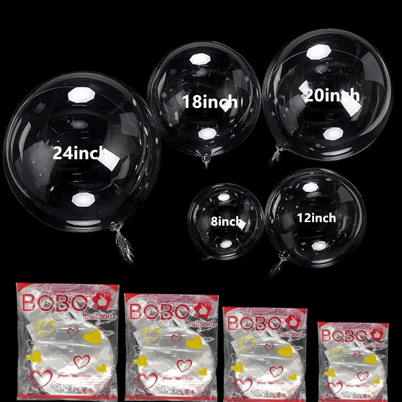50PCS-8-12-20-24-36-Inch-Pvc-Balloons-Transparent-Bobo-Bubble-Ballon ...