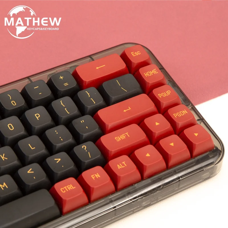 Black Red Doubleshot Keycap Csa Profile 150keys Fit 61 68 71 84 87 98 ...