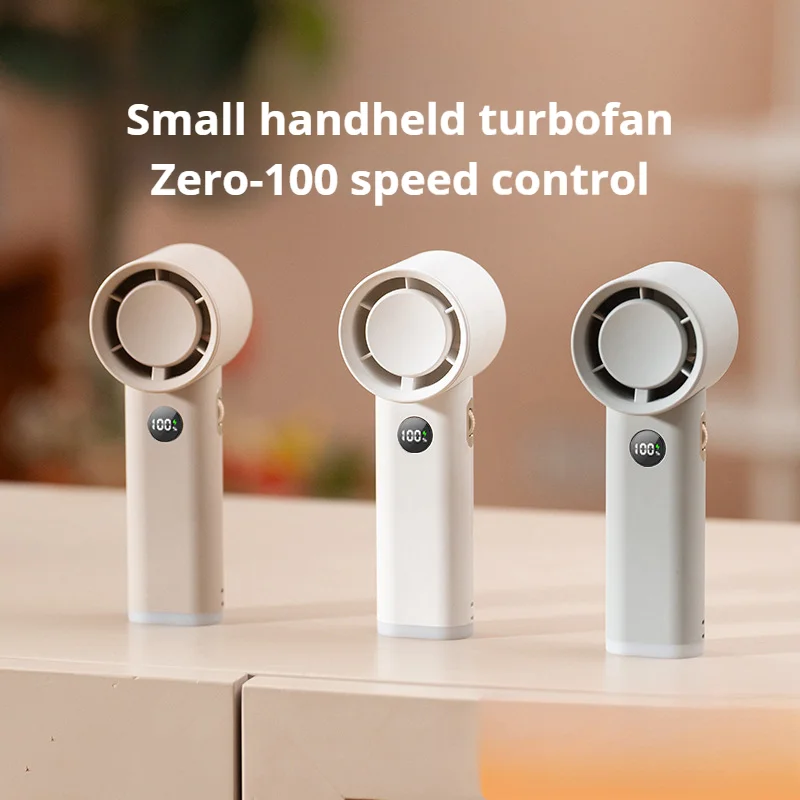 2024-New-digital-display-high-speed-handheld-fan-USB-handheld-turbine ...