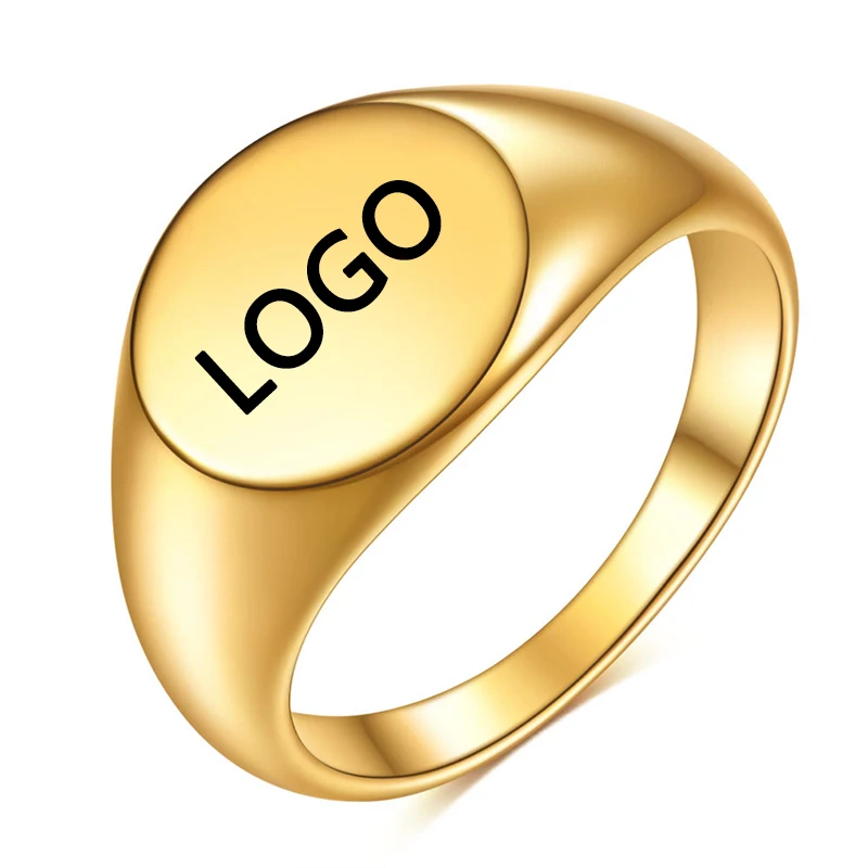 Customized-Women-Signet-Ring-Name-Letter-Pattern-Logo-Stainless-Steel ...