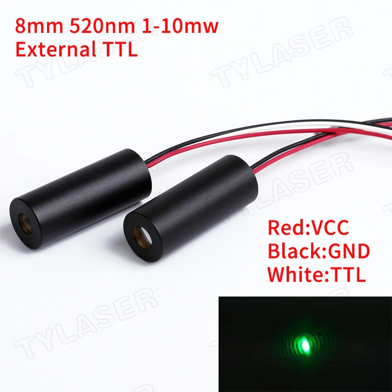 External TTL Control 8x32mm 520nm Green 1mW 5mW 10mW Dot Laser ...