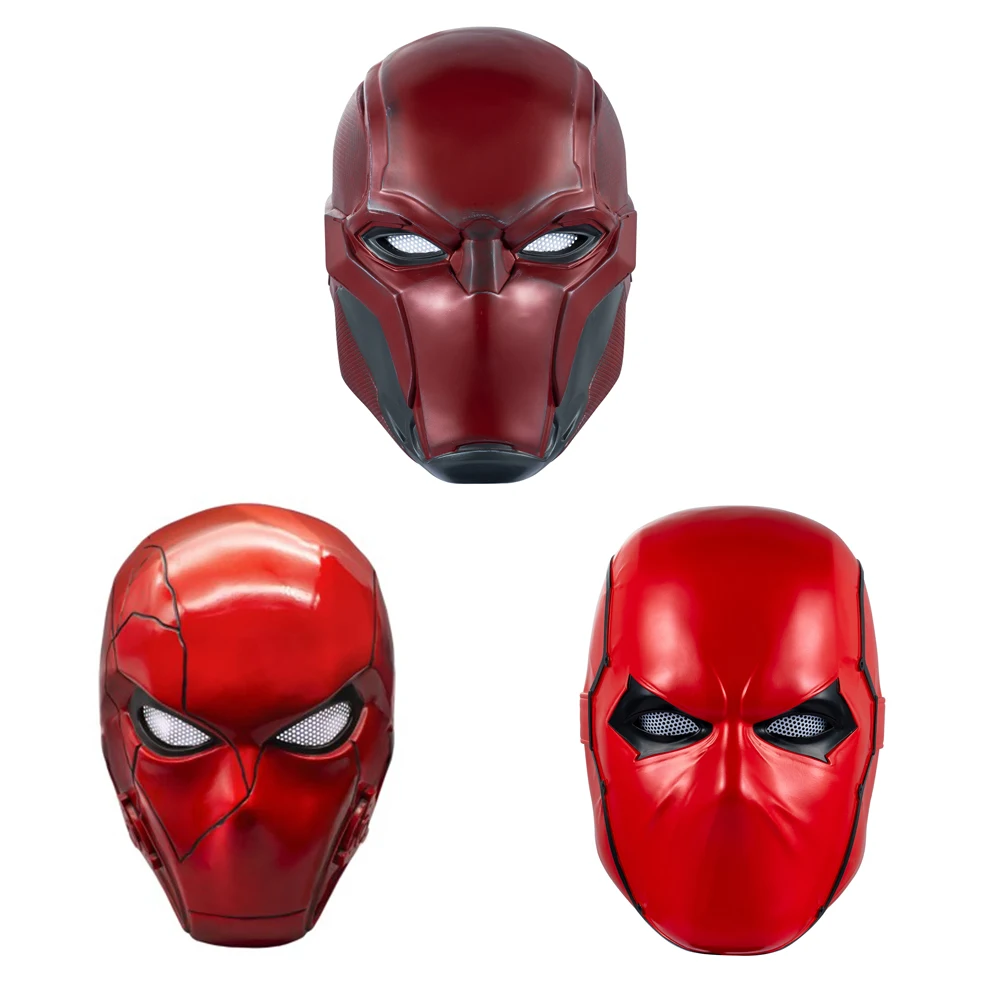 Movie-Villain-Cosplay-Red-Hood-Mask-Bat-Red-Hood-Helmet-Man-Full-Head ...
