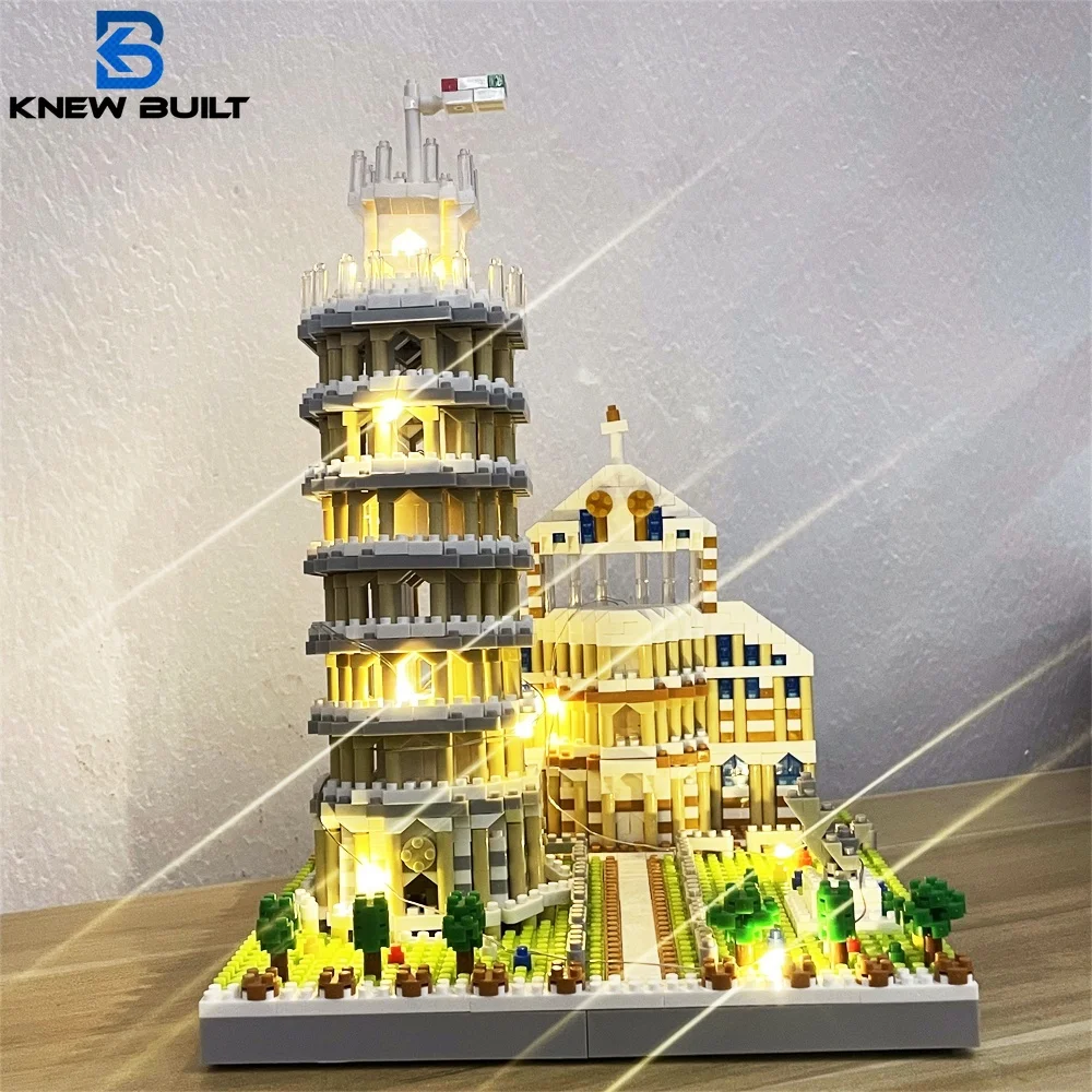 Knew Built LED-Lit Pisa Tower Architectural Model Micro Mini Building ...