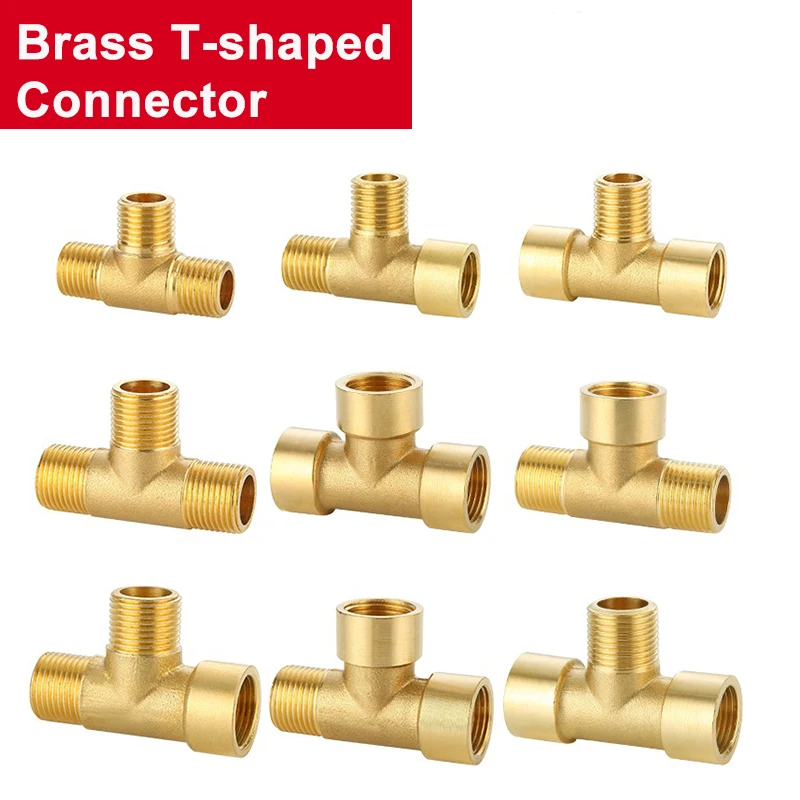 High Quality Copper T-shaped Connector Male/Female - G1/8、G1/4、G3/8、G1 ...