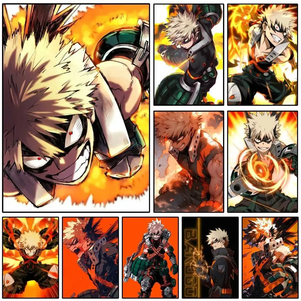 1PC Anime B-bakugo Katsuki Poster Self-adhesive Art Waterproof Paper ...
