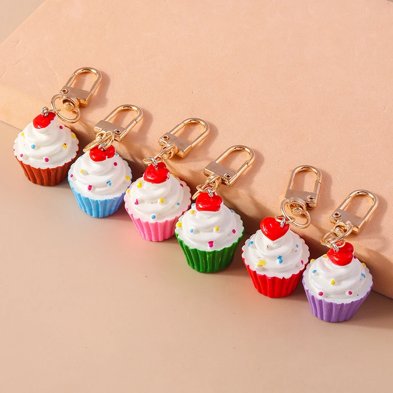 Sweet-Resin-3D-Cake-Keychain-Simulated-Fruit-Food-Keyring-Pendants-for ...