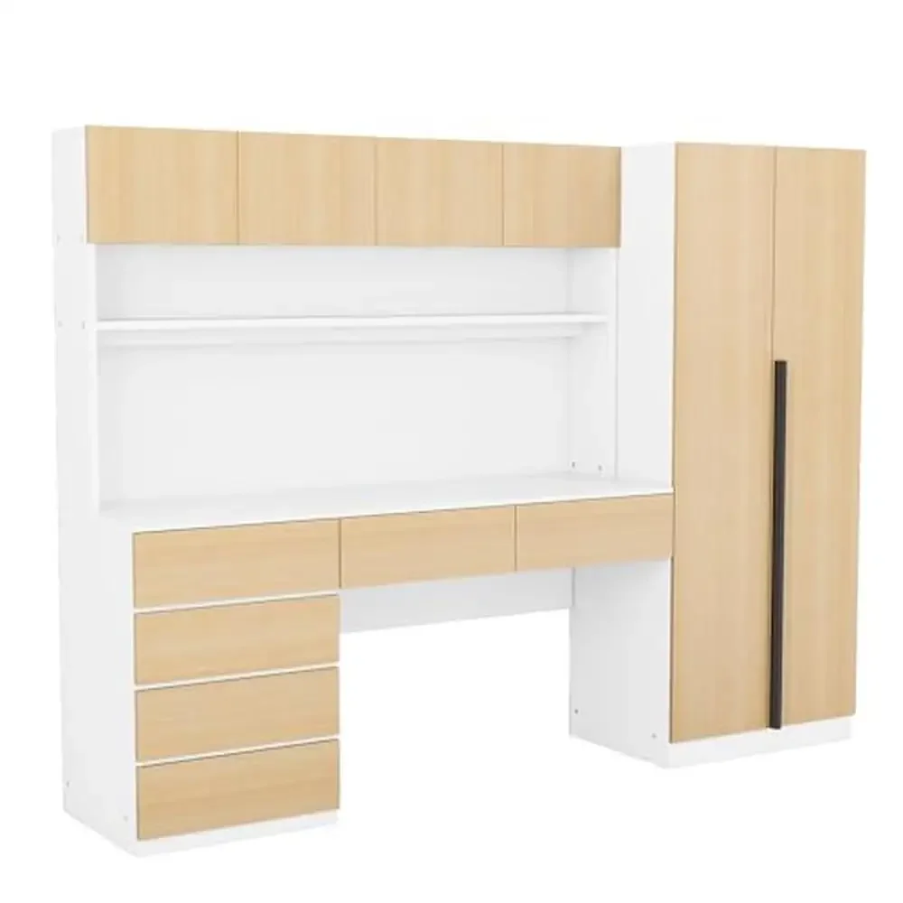 Home-Office-Desk-and-Wardrobe-Combination-Set-Storage-Cabinet-Organizer ...
