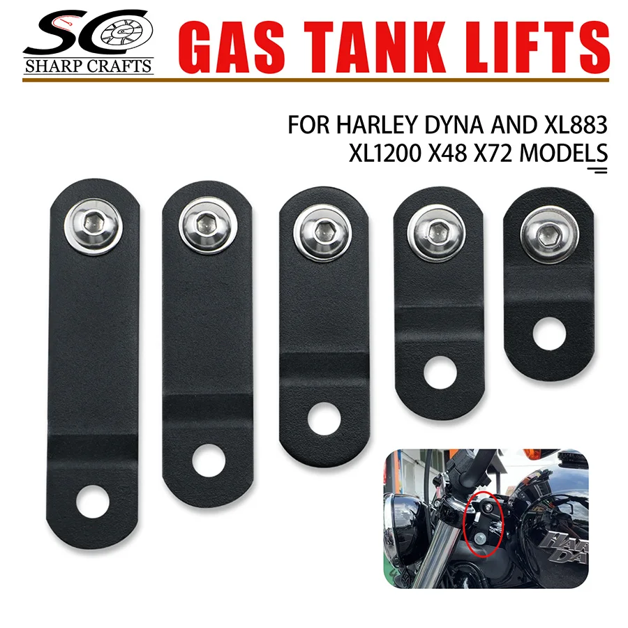 25-75mm Gas Tank Lifts Kit For Harley Sportster Iron XL 883 1200 Custom ...