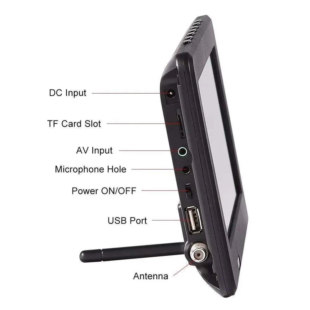 7'' 9'' 10.1'' Lcd TV Digital DVB T2 ISDB ATSC Pocket Mini Portable TV ...