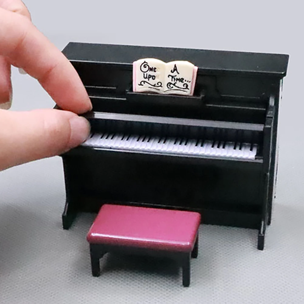 1:12 Miniature Piano Dollhouse Accessories, Mini Simulation Piano ...