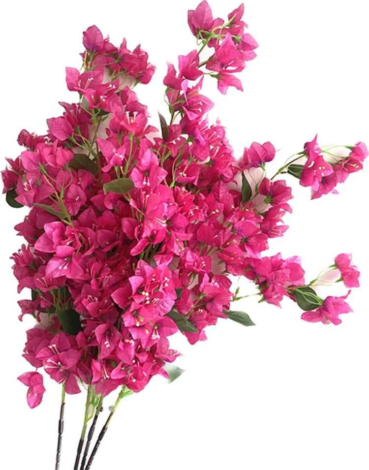 Flor-de-Bougainvillea-Artificial-tallo-largo-de-seda-5-piezas ...