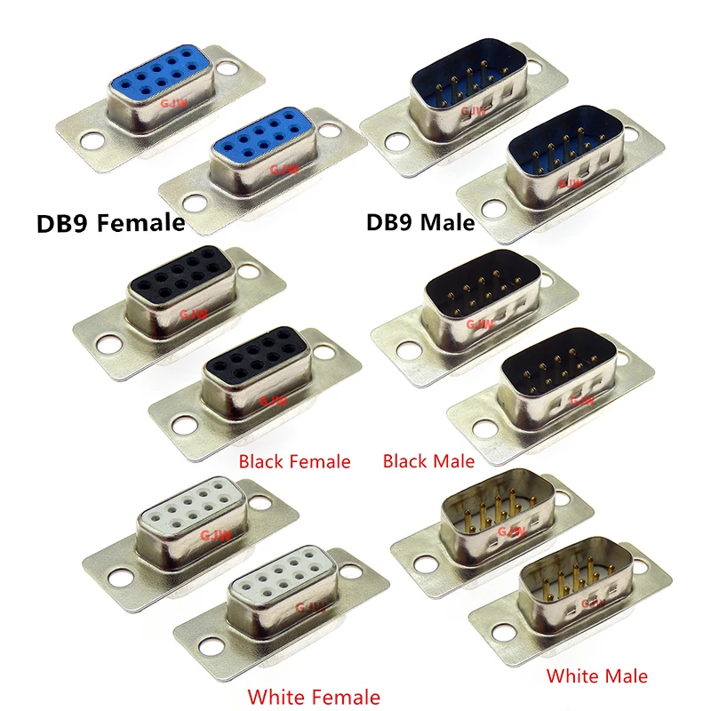 10PCS-DB9-Female-Male-PCB-Mount-serial-port-Connector-Solder-Type-D-Sub ...