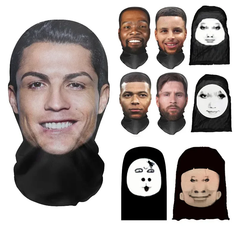 Ronaldo-Messi-Pattern-Funny-Facial-Expression-Mask-Party-Cosplay-Props ...