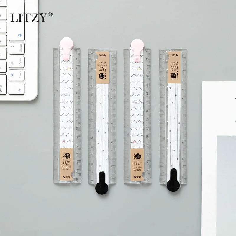 LITZY-1pcs-Simple-Foldable-Rulers-30cm-Cute-Bookmark-Kawaii-Creative ...