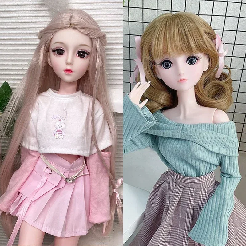 1-3-Bjd-Doll-Full-Set-Fashionable-60cm-Dolls-with-Clothes-and-Shoes ...