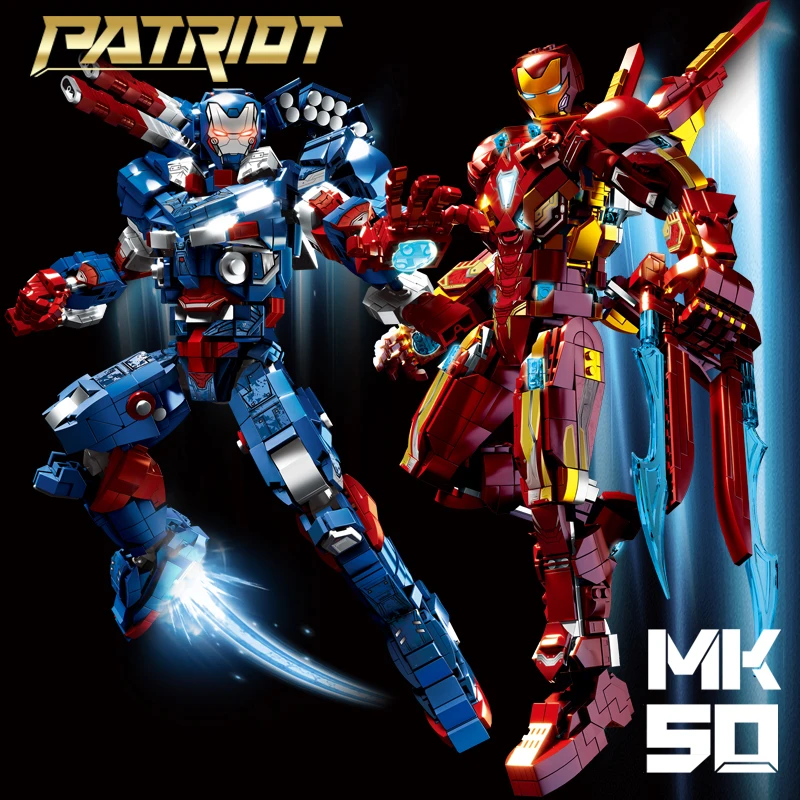 New-1500-pcs-Superheroes-Robot-Mecha-Bricks-Sets-Iron-Machine-Building ...