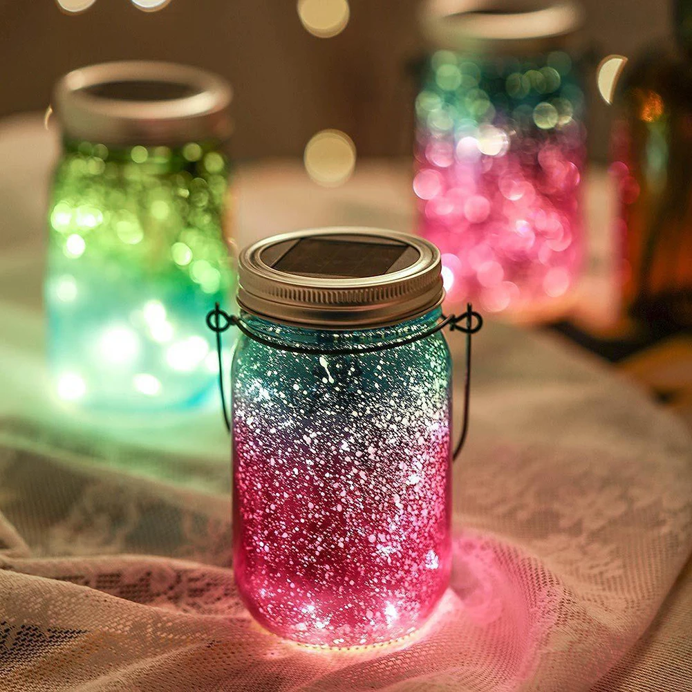 LED Fairy Night lamp Glass Bottle outdoor projection lamp Solar firefly ...