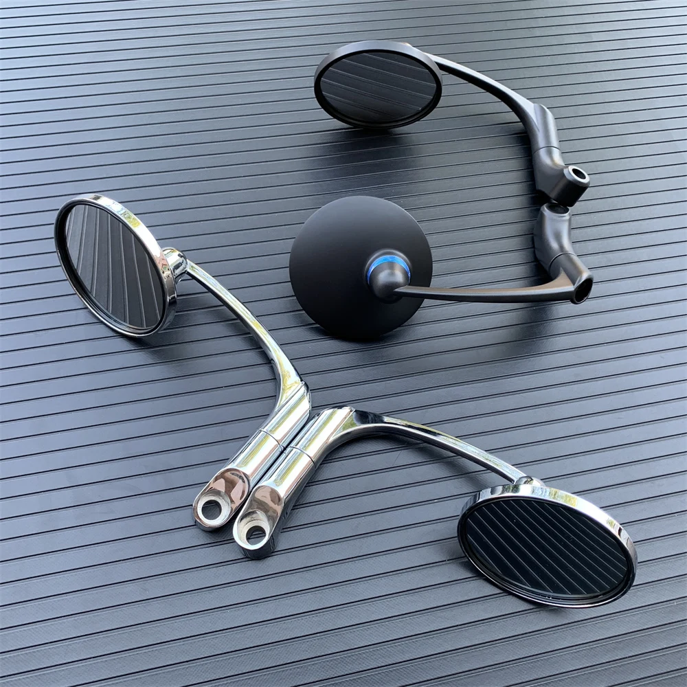 Motorcycle Rearview Mirrors 8mm 10mm Classic Rotatable Mirror for ...