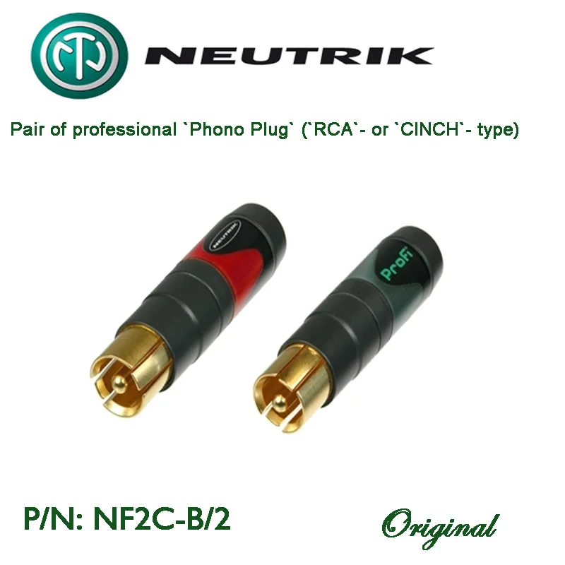Swiss-made-Neutrik-Original-NF2C-B-2-RCA-plug-Pair-of-professional ...
