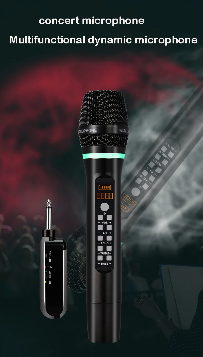 Professional Wireless Microphone Handheld Bluetooth Karaoke Mic Recording Studio – Porpop