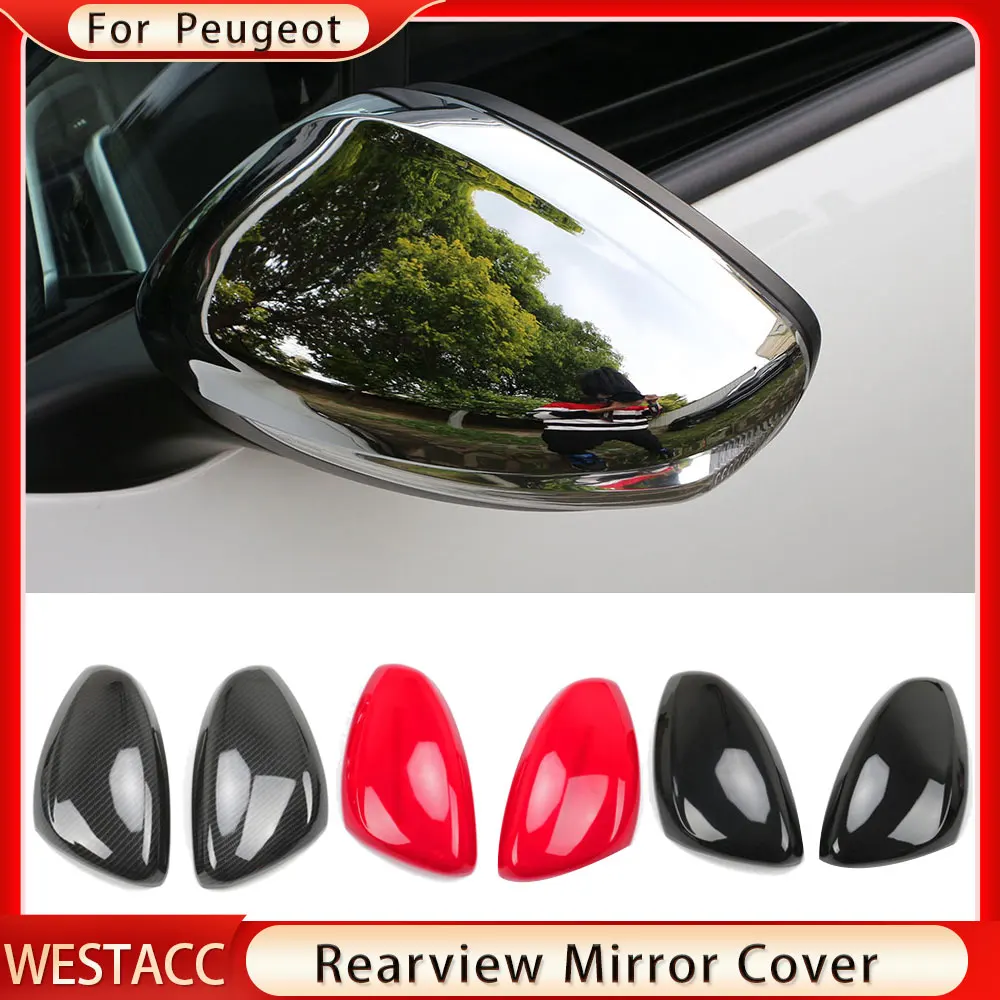 2Pcs-Car-Rear-View-Mirror-Protection-Cover-Trim-for-Peugeot-2008-2016 ...