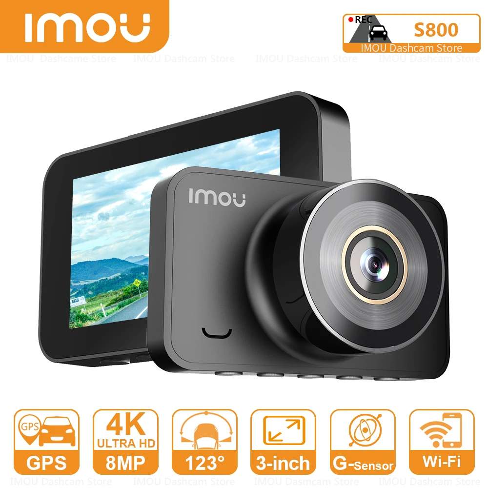 IMOU-8MP-Dash-Camera-S800-Ultra-HD-Car-DVR-With-IPS-Screen-24H-Parking ...