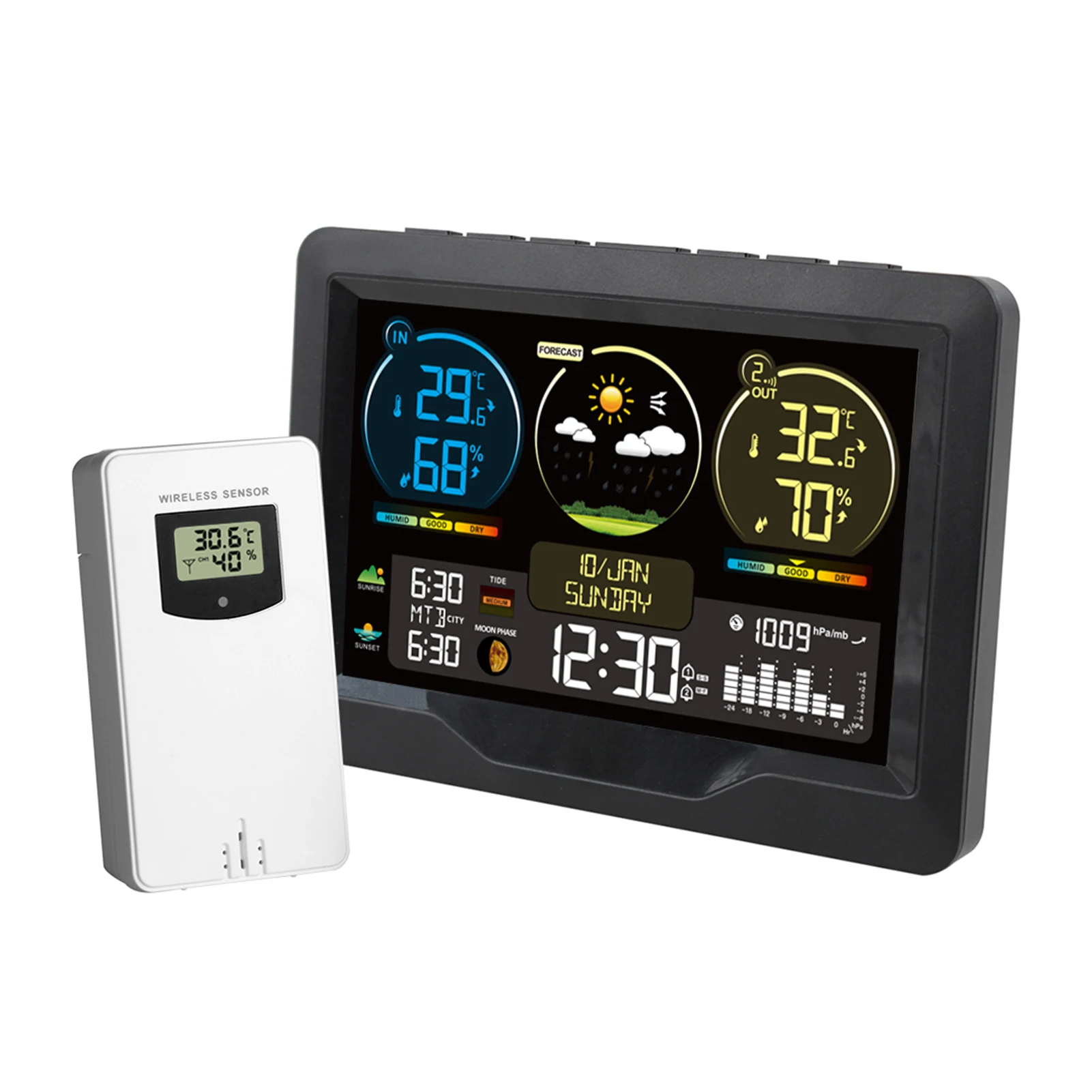 Multifunctional-Large-Color-Screen-Weather-Clock-Smart-Weather-Station ...