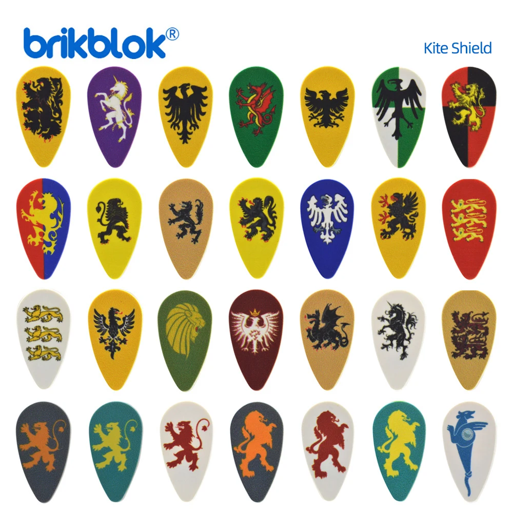 4-MOC-Custom-Printed-Kite-Shield-for-Minifig-Builidng-block-toys ...