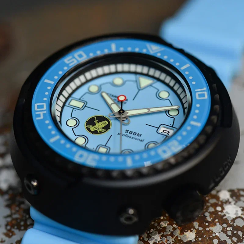 RDUNAE 500M Diver Watch Titanium Alloy Sapphire Bezel NH35 Automatic ...
