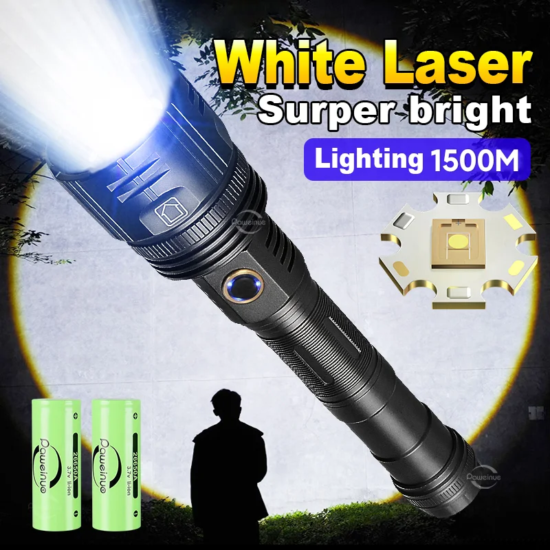 Super Bright White Laser Flashlight 1500m Long Range High Power ...