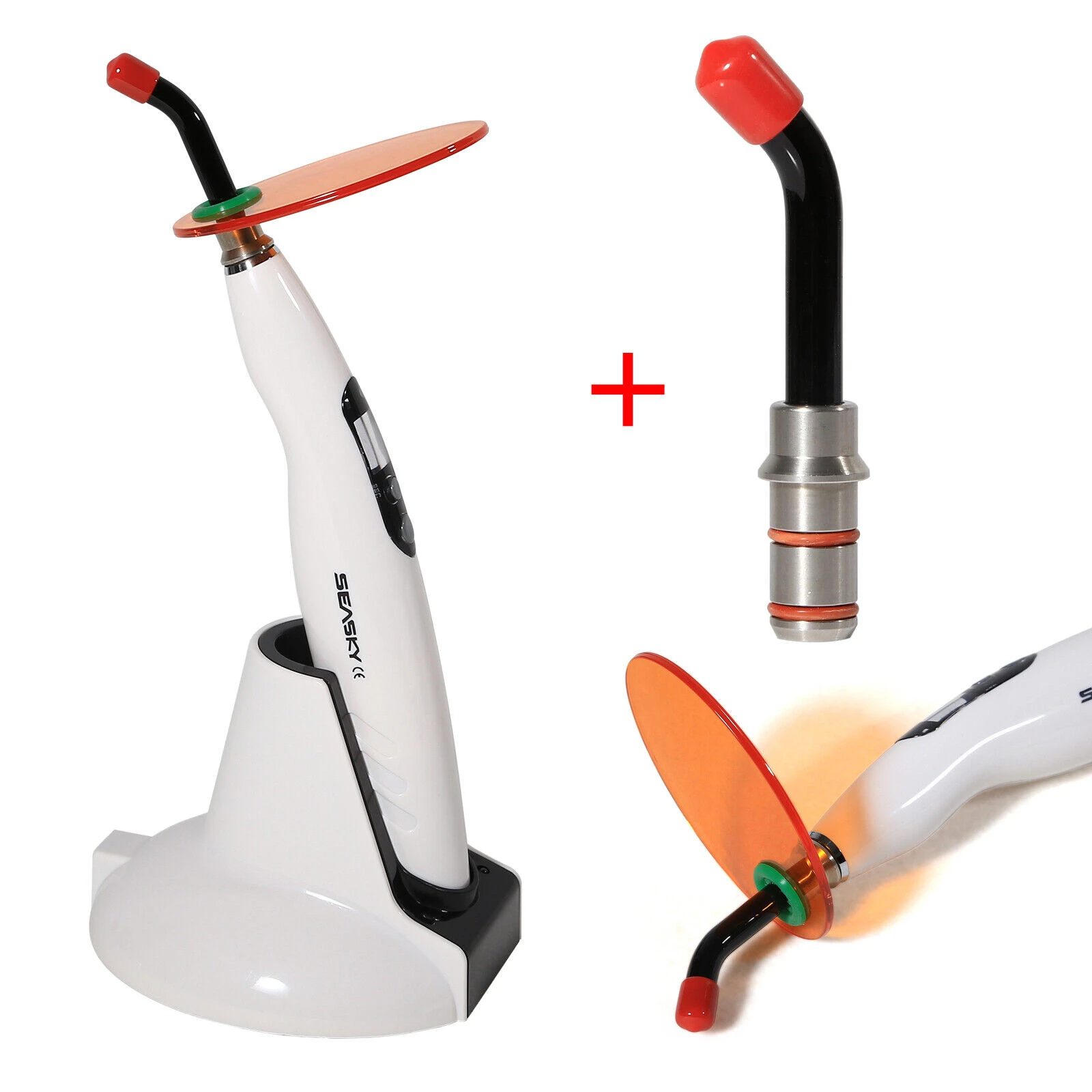 Dental 5w Wireless Cordless Led Curing Light Lamp 1400mw Cure + Tips ...