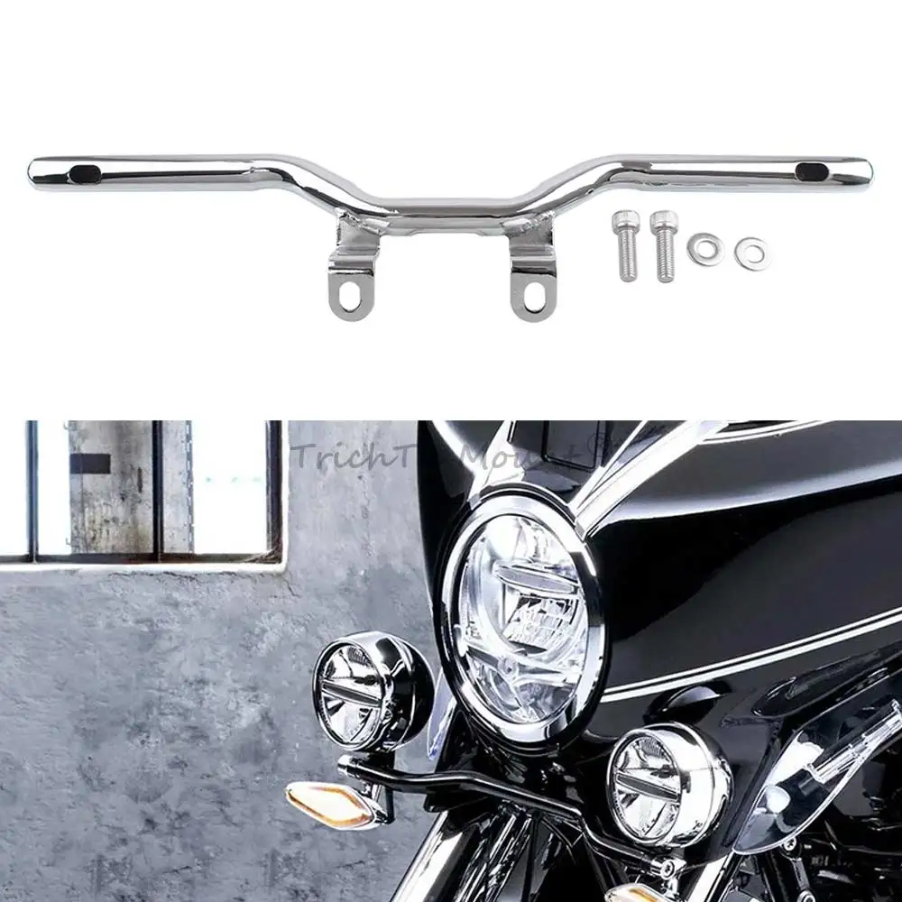 Motorcycle-Accessories-Chrome-Head-Lights-Bracket-LED-Spotlight-Mount ...