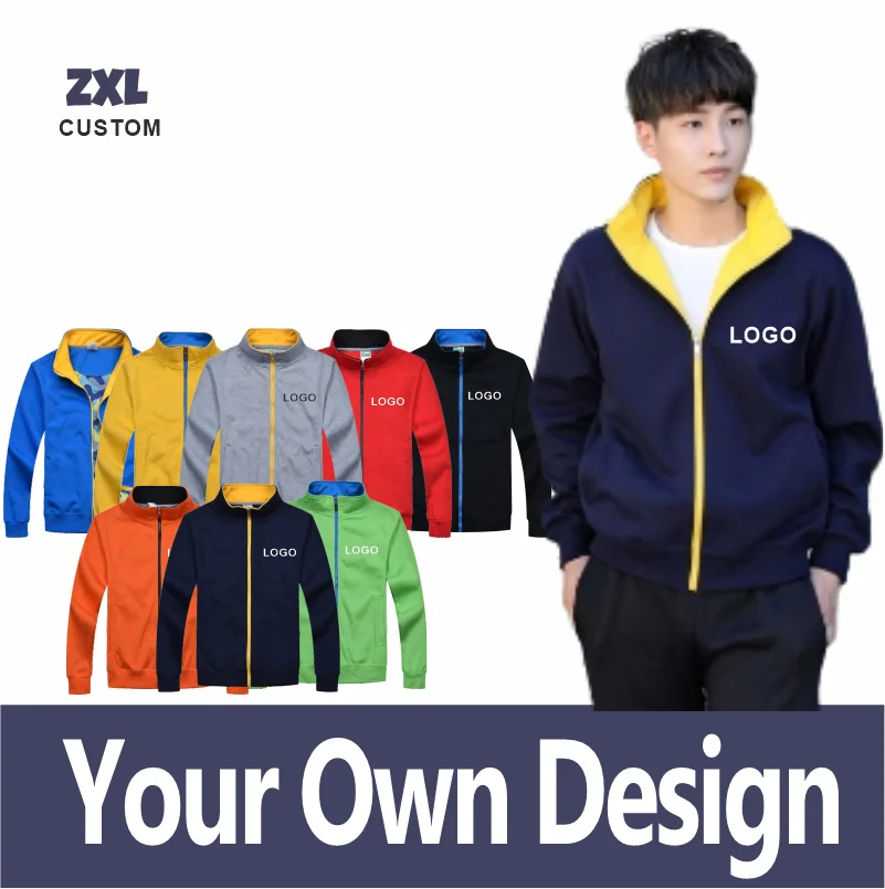 Stand Collar Zipper Jackets For Men Jacket Coats Casual Sweatshirt ...