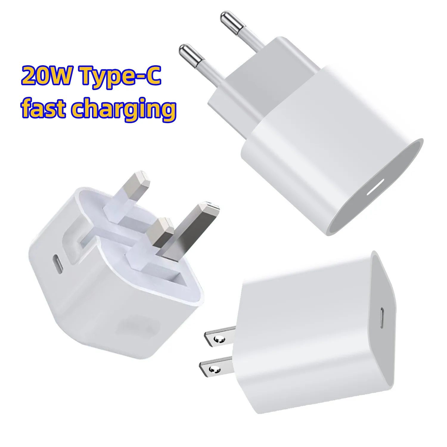 PD20W Fast Charging Charger Type-C Interface UK US EU Adapter For ...