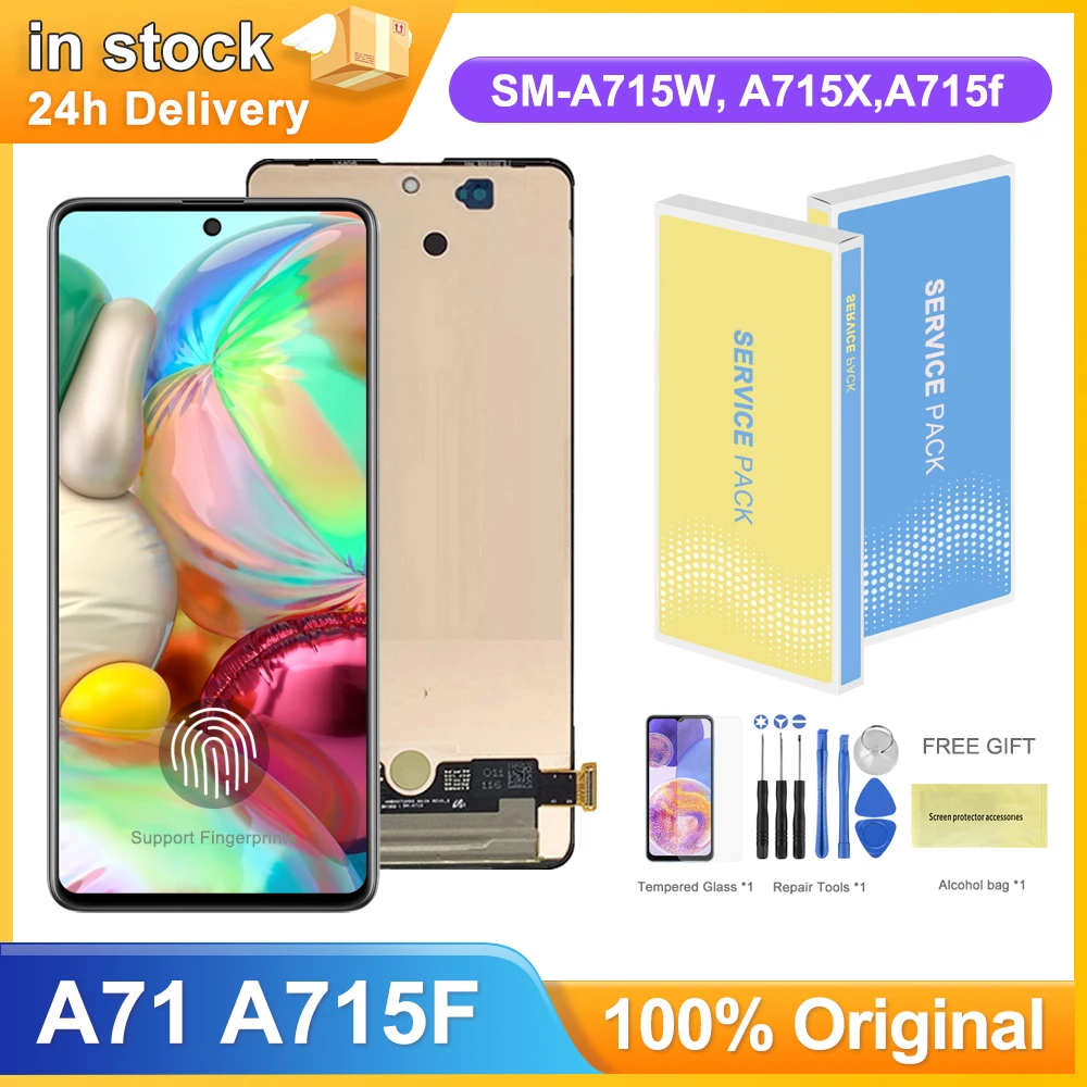 Super Amoled A71 Display Screen With Fingerprint, For Samsung Galaxy ...