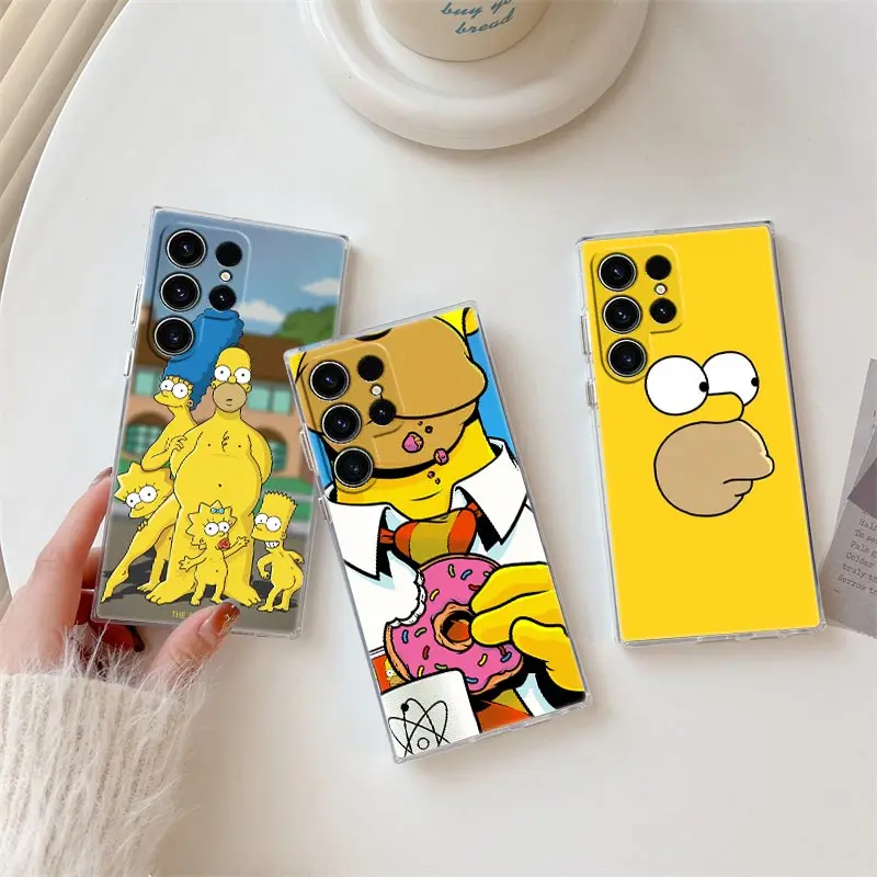 Cartoon-Homer-S-Simpson-Family-Phone-Case-For-Samsung-S24-S23-Ultra-S22 ...