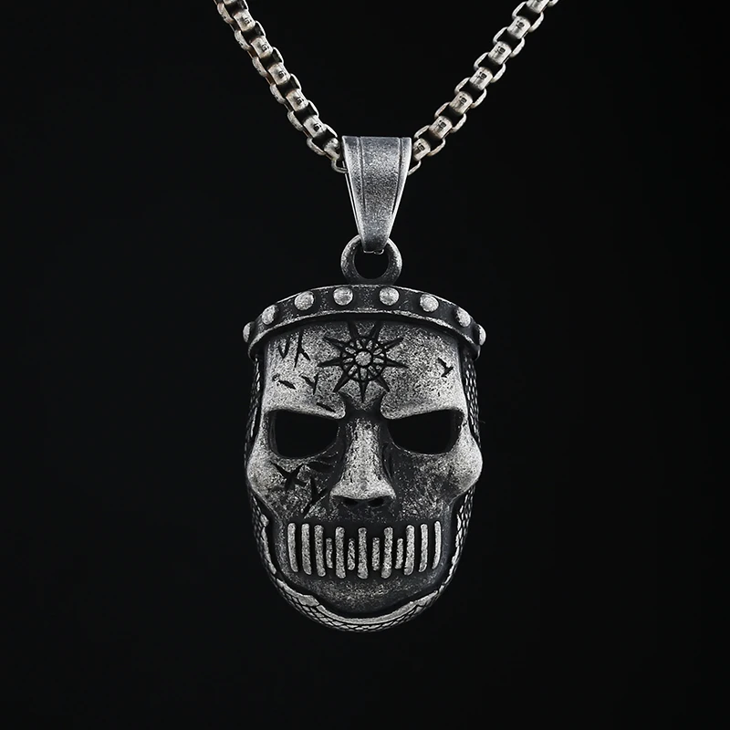 Music-Men-s-Heavy-Metal-Band-Skull-Mask-Pendant-Gothic-316L-Stainless ...